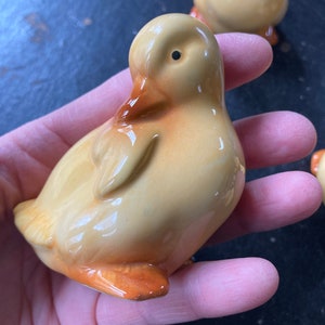 Fun Set of High Gloss Yellow Duckling Figurines - Etsy