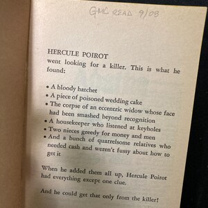 Vintage Agatha Christie Poirot Paperbacks From the 50s and 60s - Etsy