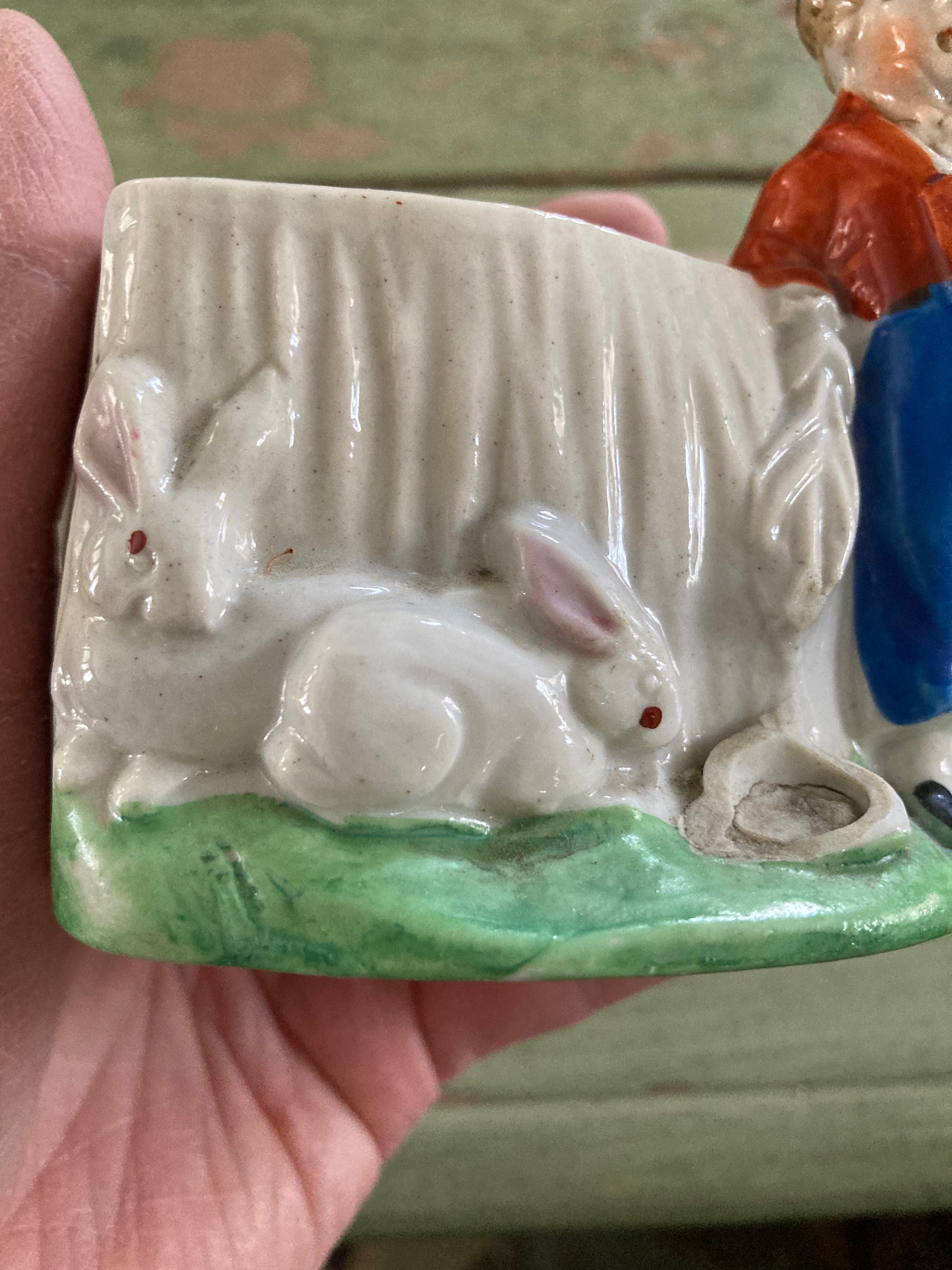 Charming, Made in Japan Victorian Style Boy With Rabbits, Porcelain ...