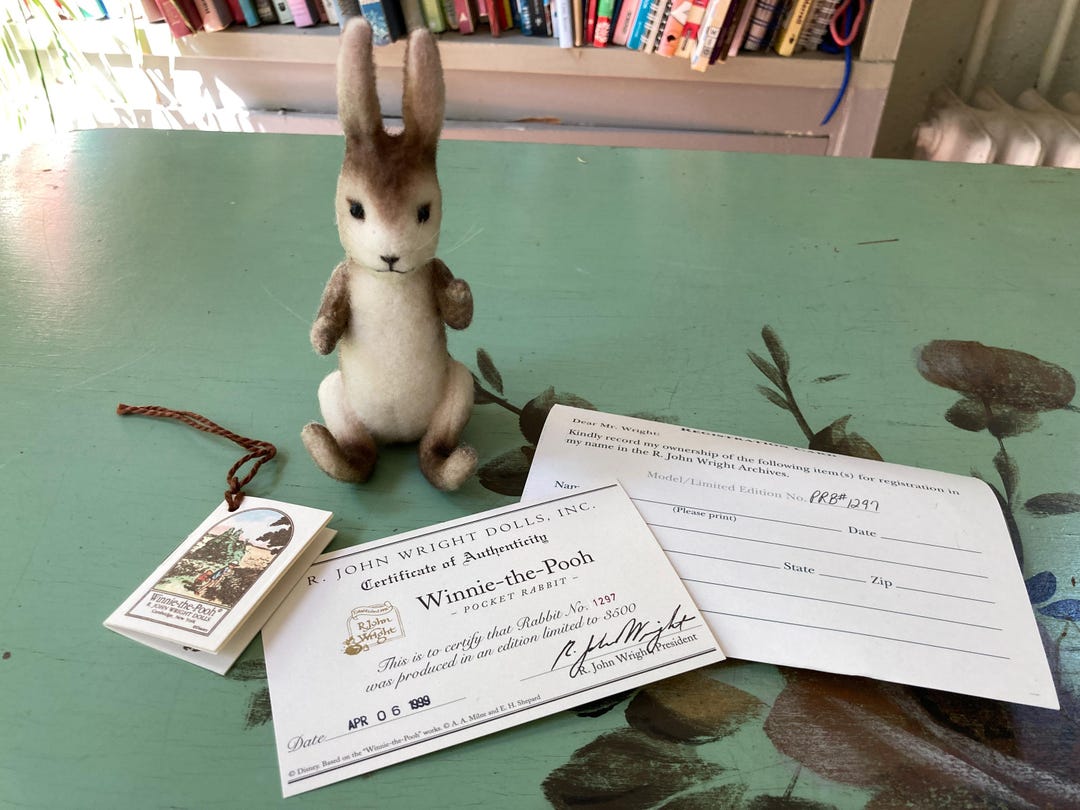 R. John Wright Winnie the Pooh Pocket Rabbit in A.A. Milne Style With ...