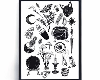 Witchy Art Flash - Etsy