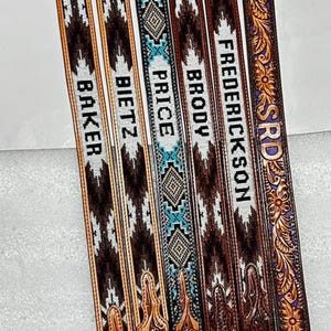 Personalized Customized Heavy Duty Western Hand Tooled Full Grain ...