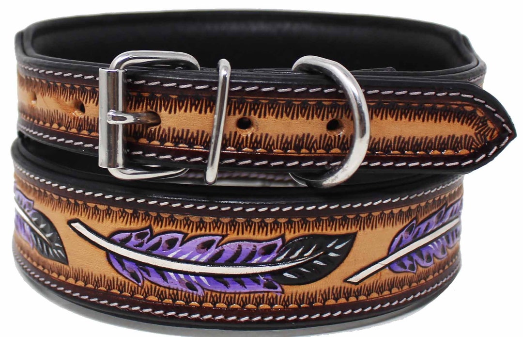 Personalized Western Hand Tooled Beaded 100% Genuine Leather Engraved ...