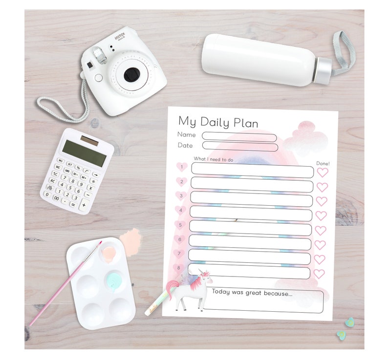 Simple Kids Daily Planner Positive Mindset Self Directed Independent ...