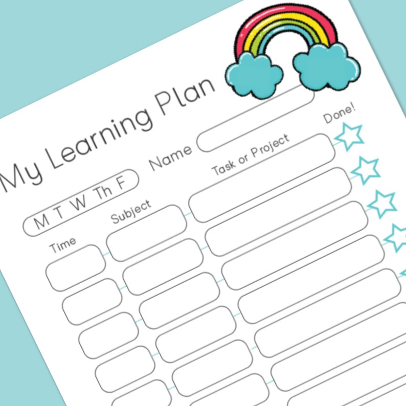 Kids Homeschool Daily Planner Daily Reflection Easy Read Fun and Simple ...