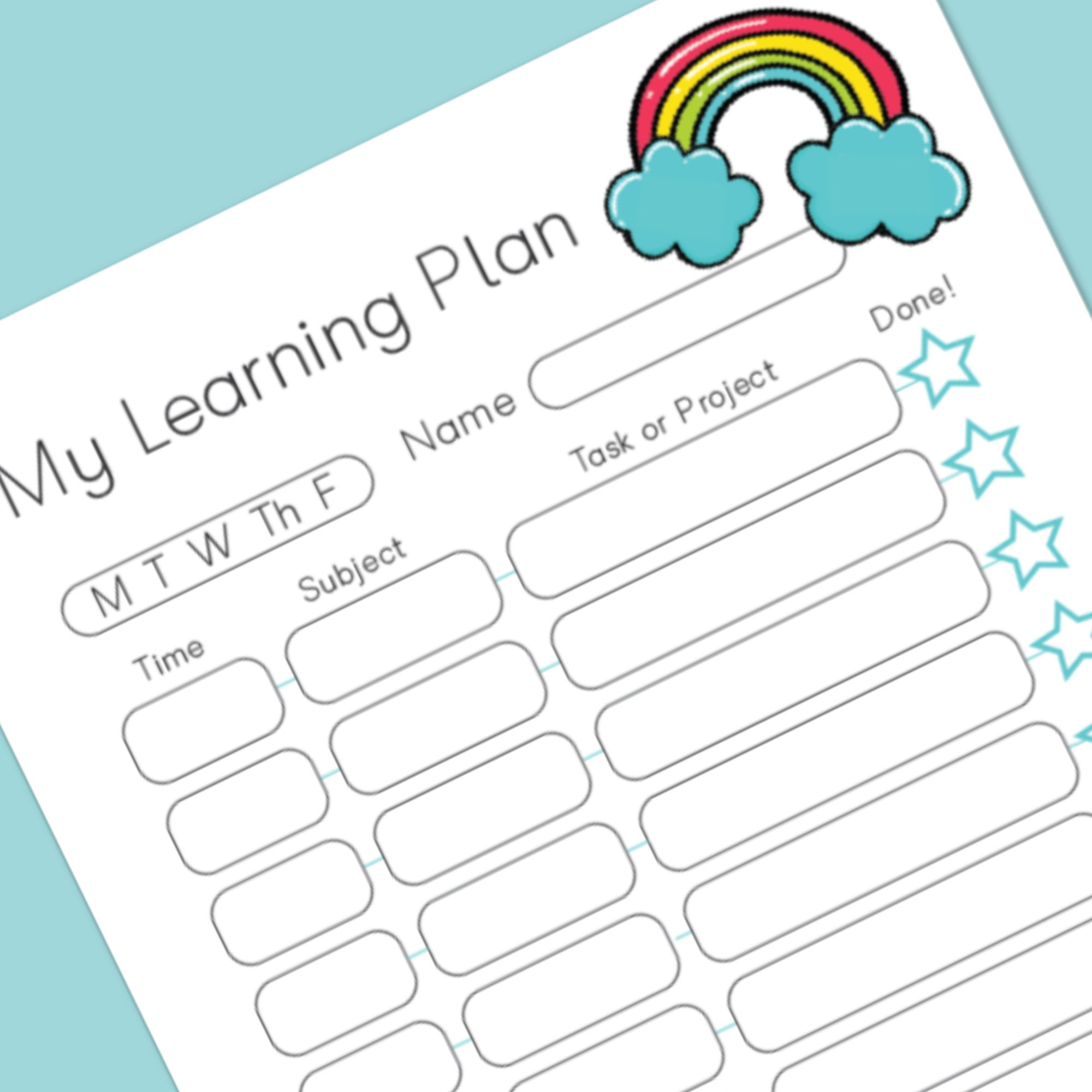 Kids Homeschool Daily Planner Daily Reflection Easy Read Fun and Simple ...