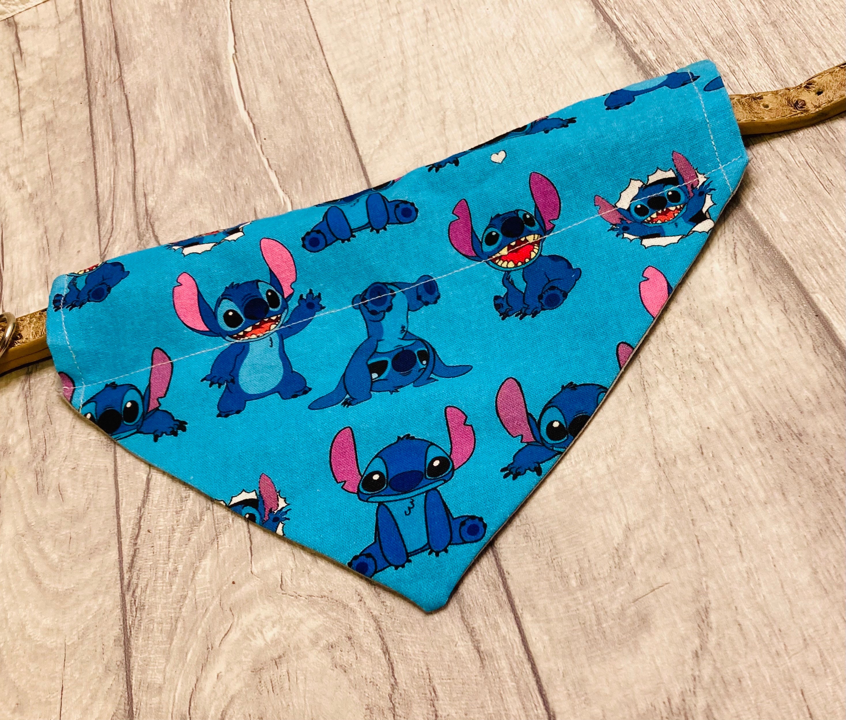 Waving Stitch Dog bandana, Disney Stitch dog collar bandana, over the ...