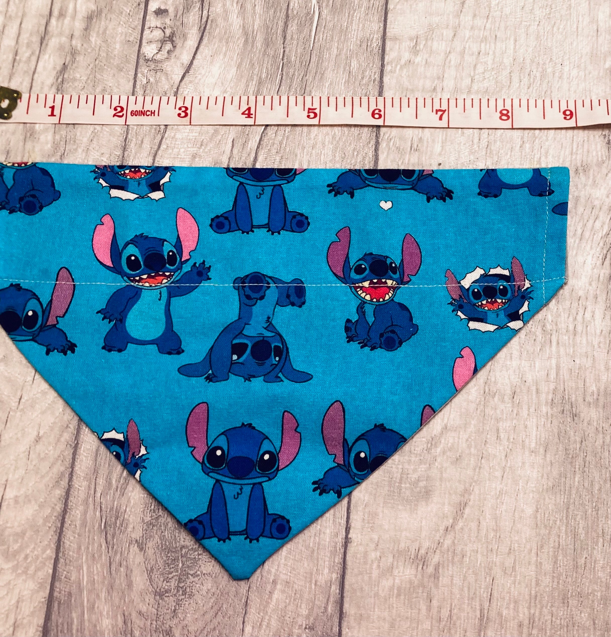 Waving Stitch Dog bandana, Disney Stitch dog collar bandana, over the ...