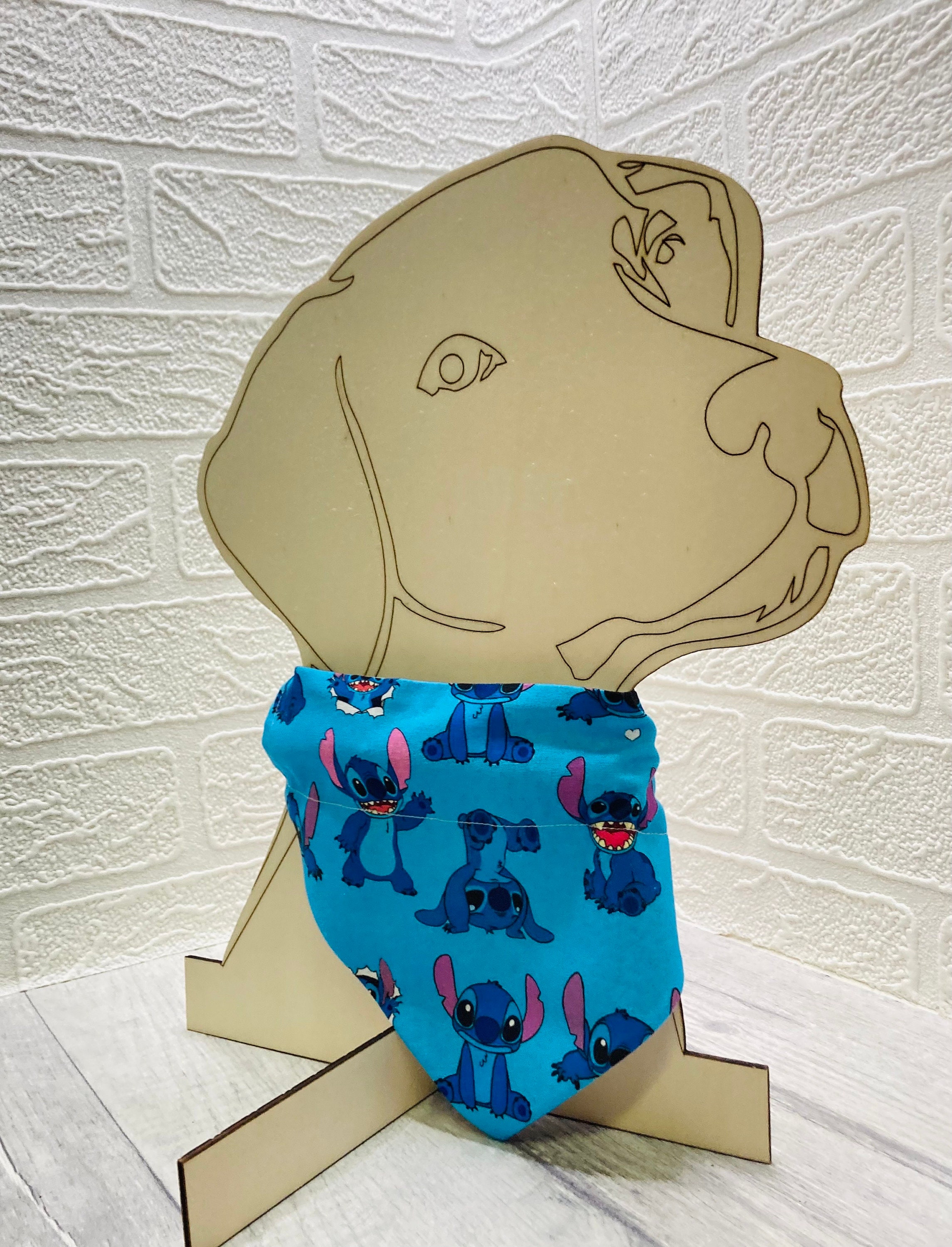 Waving Stitch Dog bandana, Disney Stitch dog collar bandana, over the ...