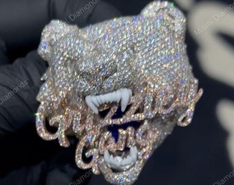 Iced Out Pendant Tiger - Etsy