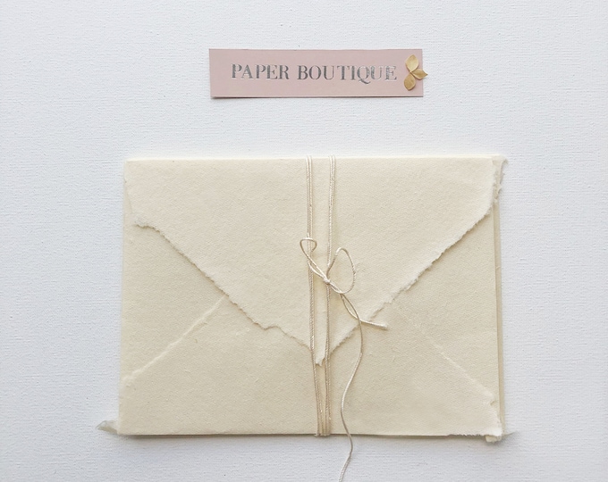 Handmade Cotton Envelopes With Uneven Edges.honey - Etsy