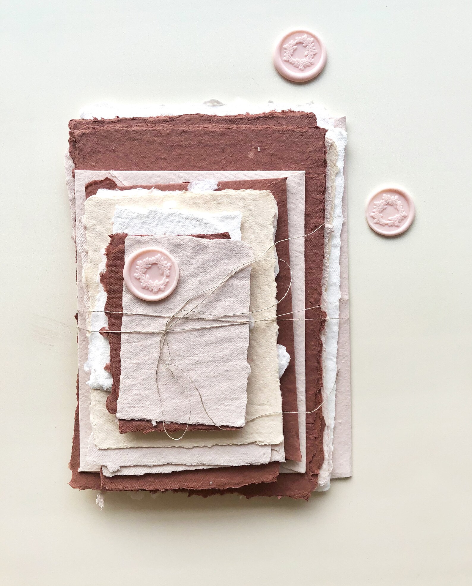 Handmade Cotton Paper Set With Uneven Edge. Ready to Ship - Etsy