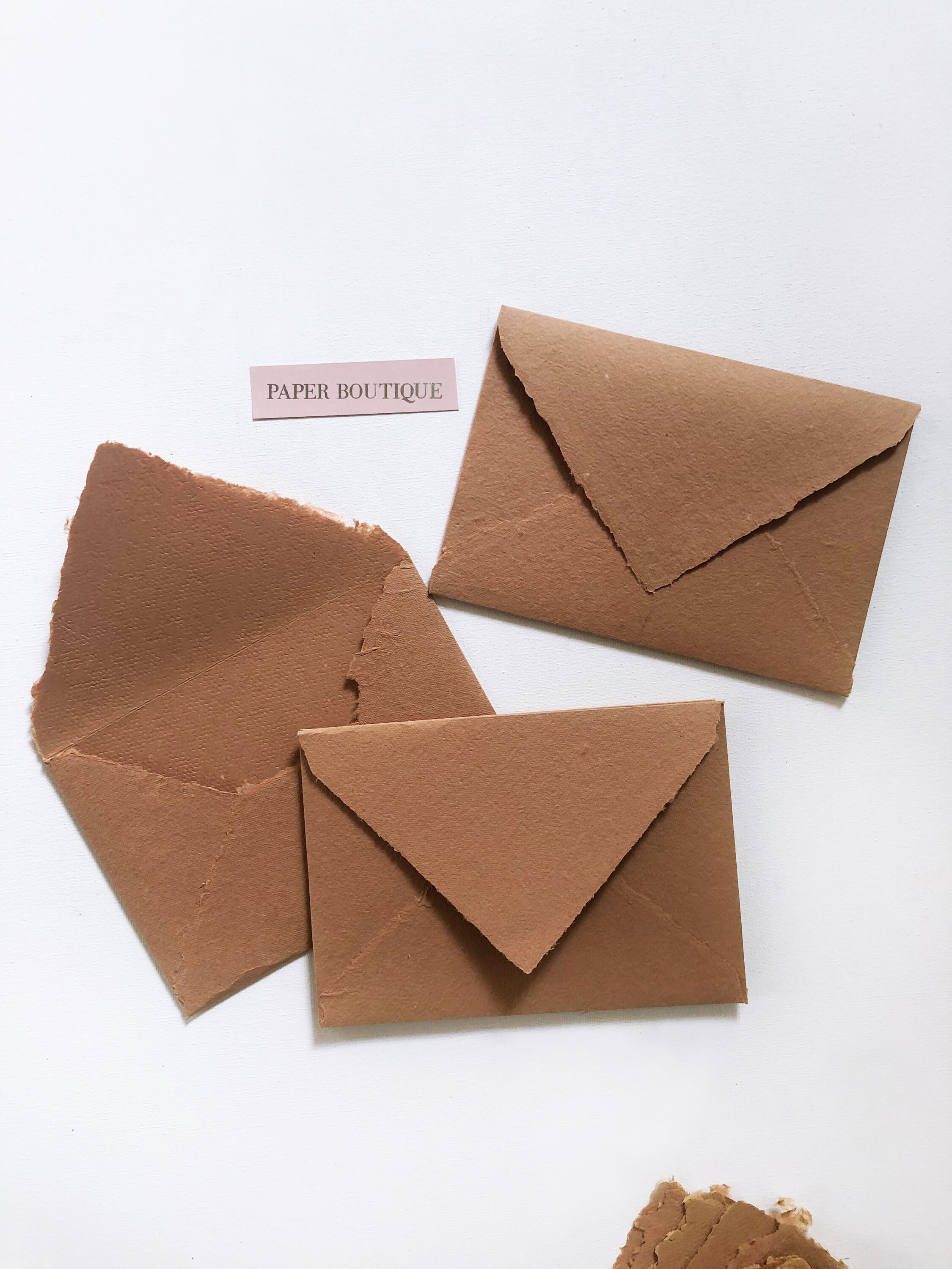 Deckle Edge Paper. Handmade Envelopes. Brick - Etsy