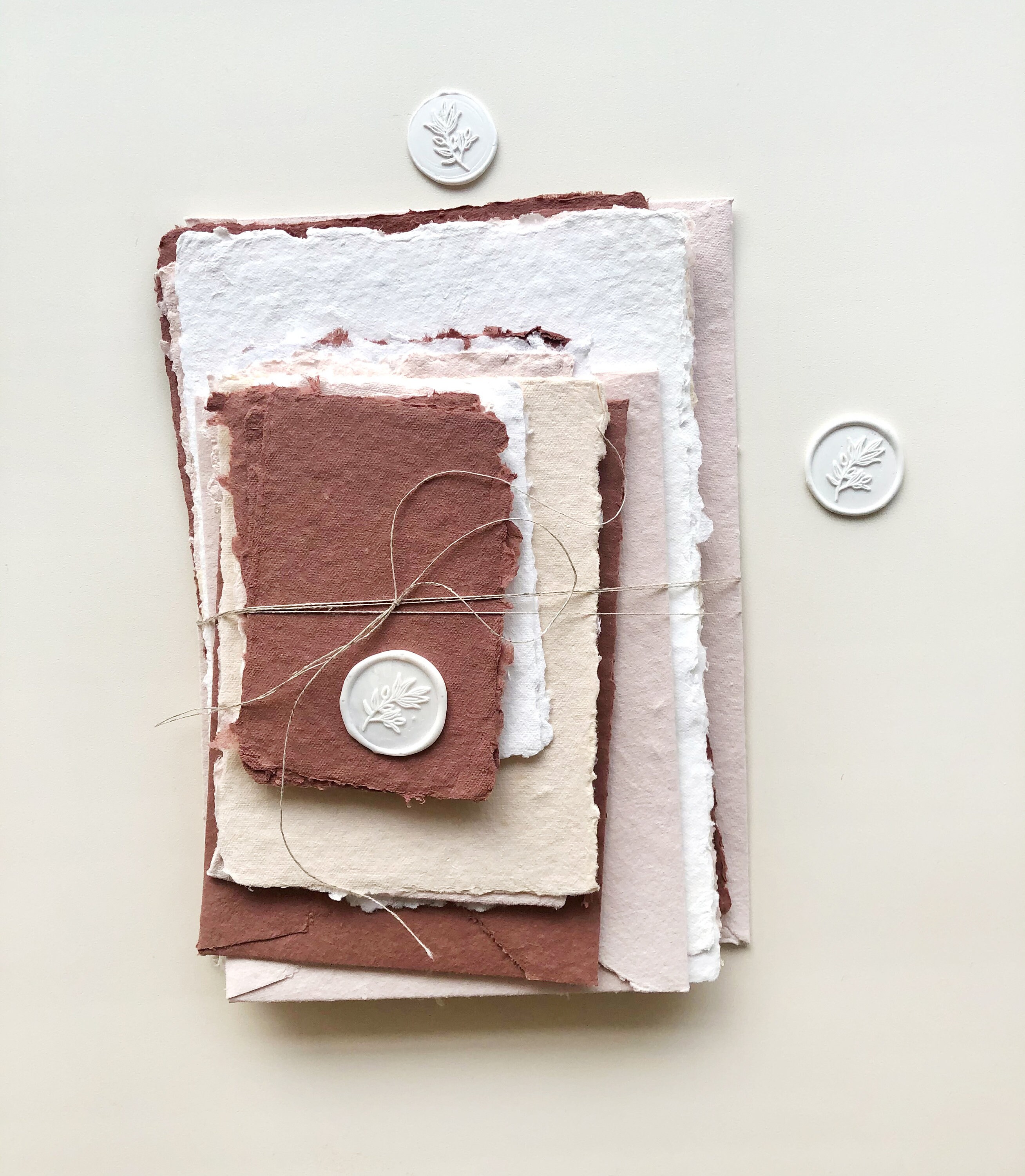 Handmade Cotton Paper Set With Uneven Edge. Ready to Ship - Etsy