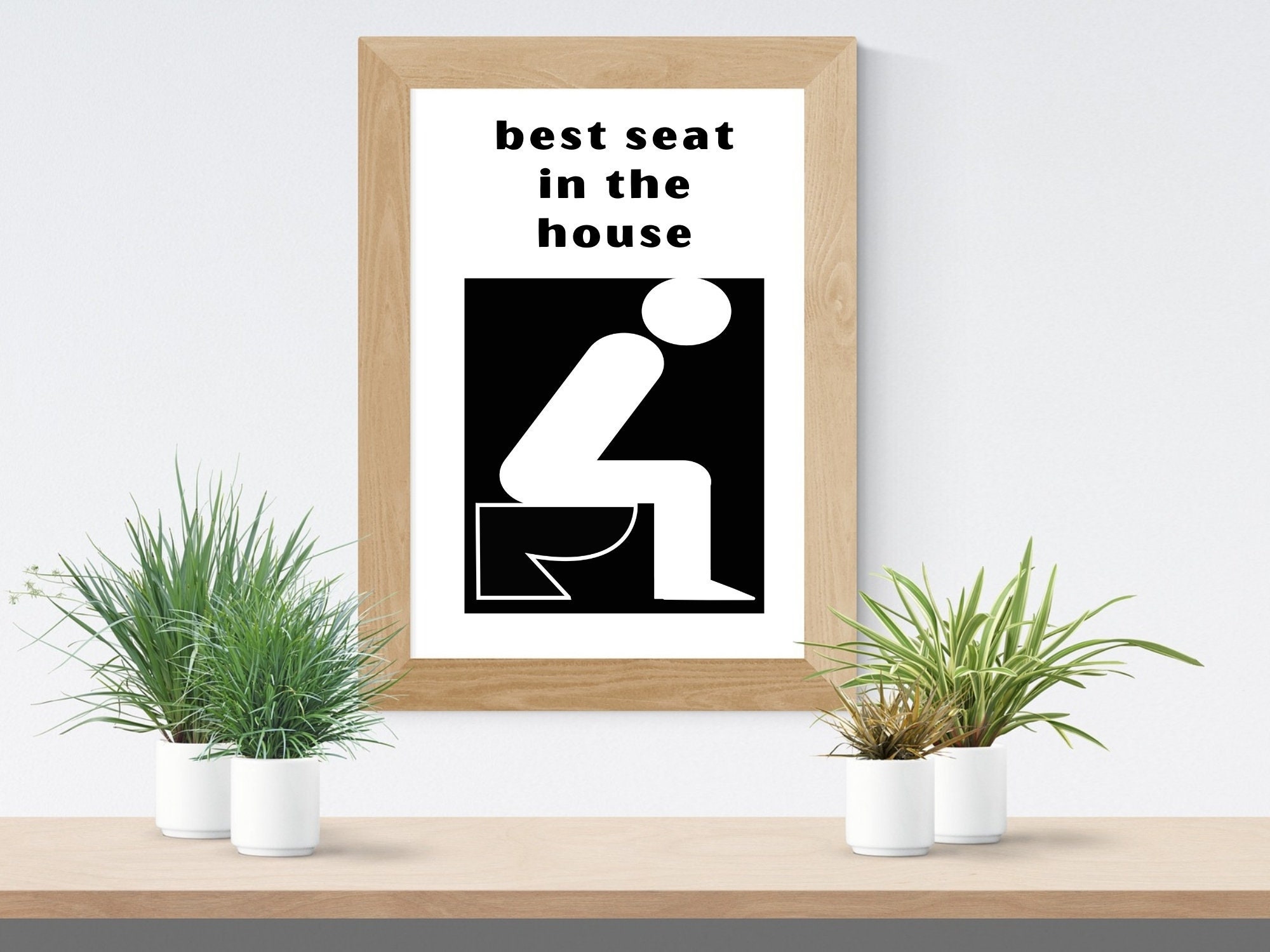 Funny Bathroom Print Humorous Bathroom Wall Art Digital Etsy