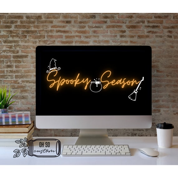 Spooky Season Desktop Wallpaper Digital Download Computer - Etsy UK