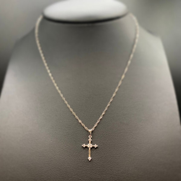 10k Gold Cross Pendant - Etsy