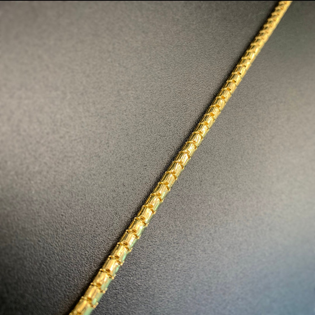 10K Gold Shiny Snake Bracelet, 3.5 Mm Snake Link Bracelet,shiny Snake ...