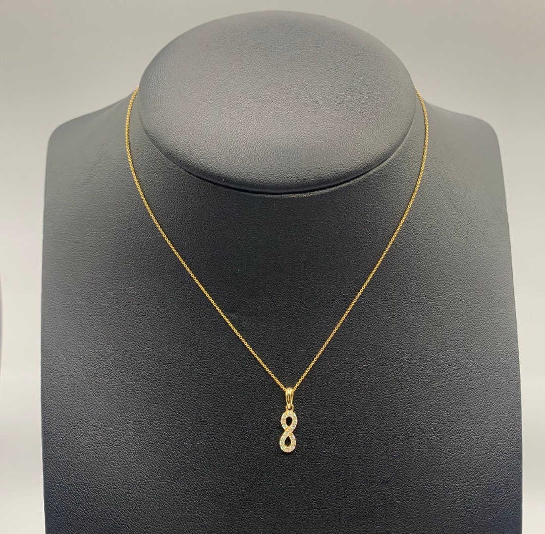 Infinity Pendant, Gold Infinity Charm, 10K Gold Infinity Pendant ...
