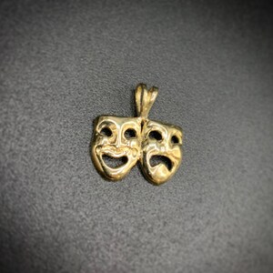 10K Gold Mask Pendant,10k Gold Peculiar Mask Pendant, Peculiar Pendant ...