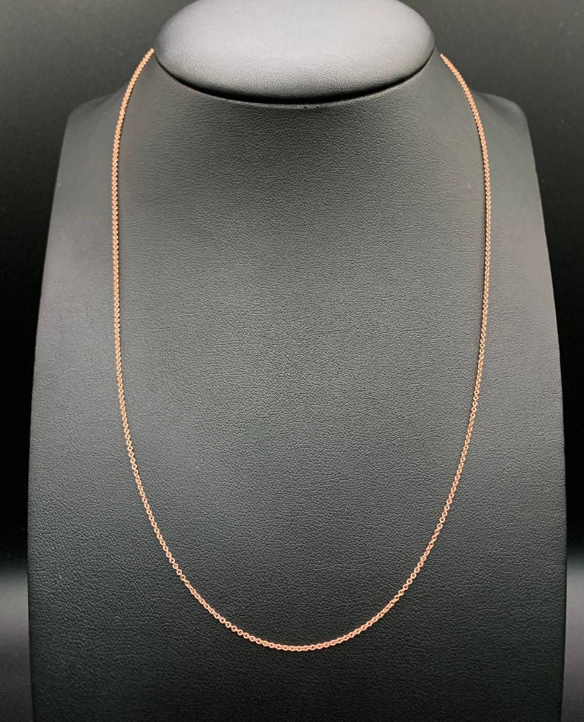 10K Solid Rose Gold Rolo Chain 10K Rolo Chain10k Rose Gold - Etsy