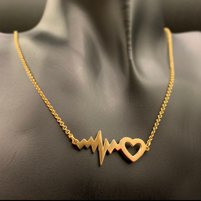 Heart Beat Necklace - Etsy