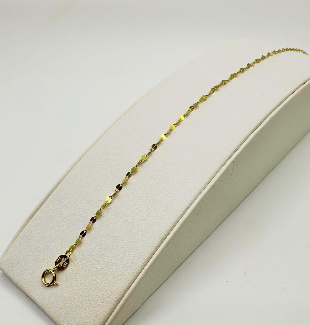 10K Gold Fancy Anklet, Gold Anklet, 10K Anklet, Fancy Link Anklet, Real ...