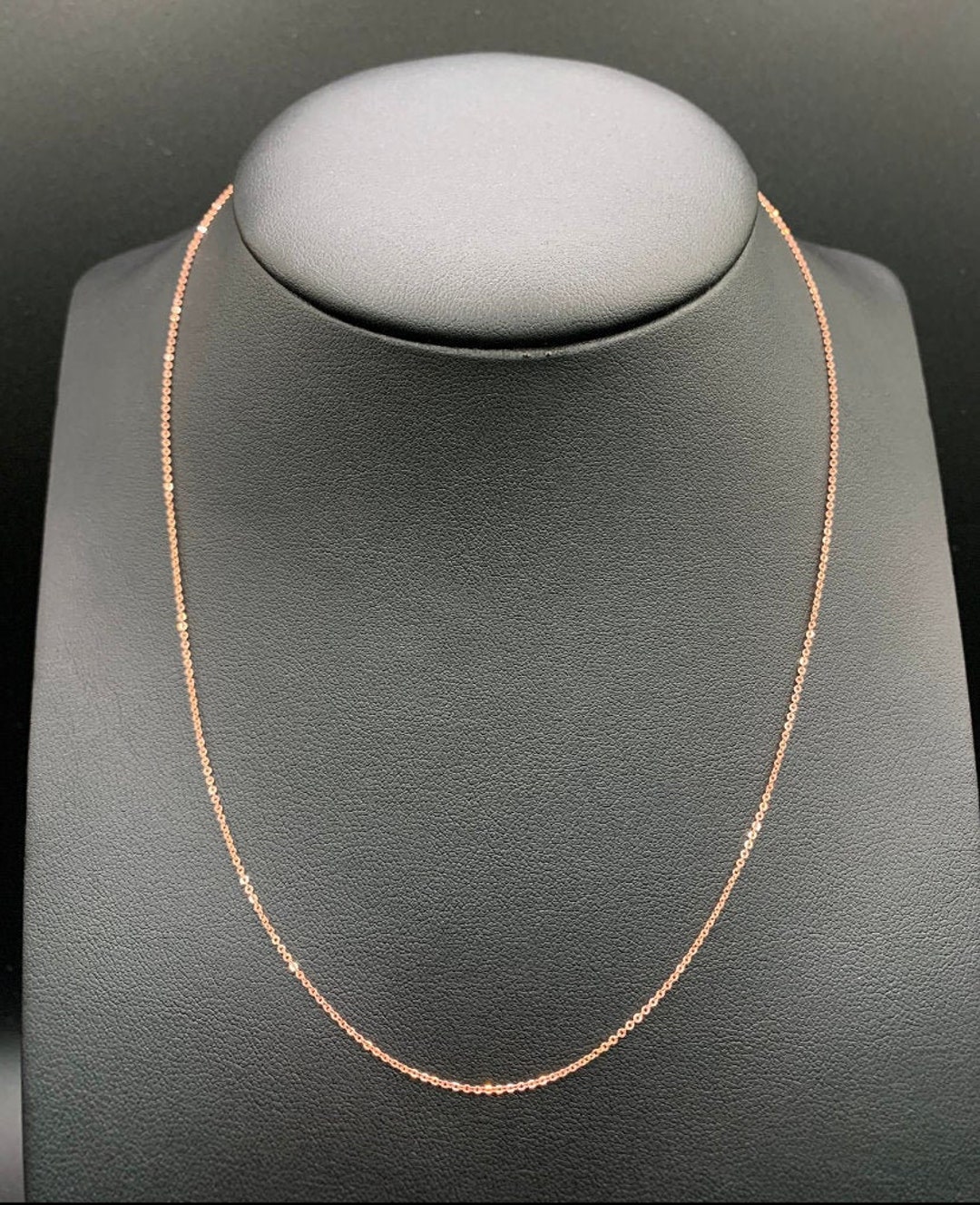 10K Diamond Cut Rolo Chain,10k Solid Rose Gold Rolo Chain,diamond Cut ...
