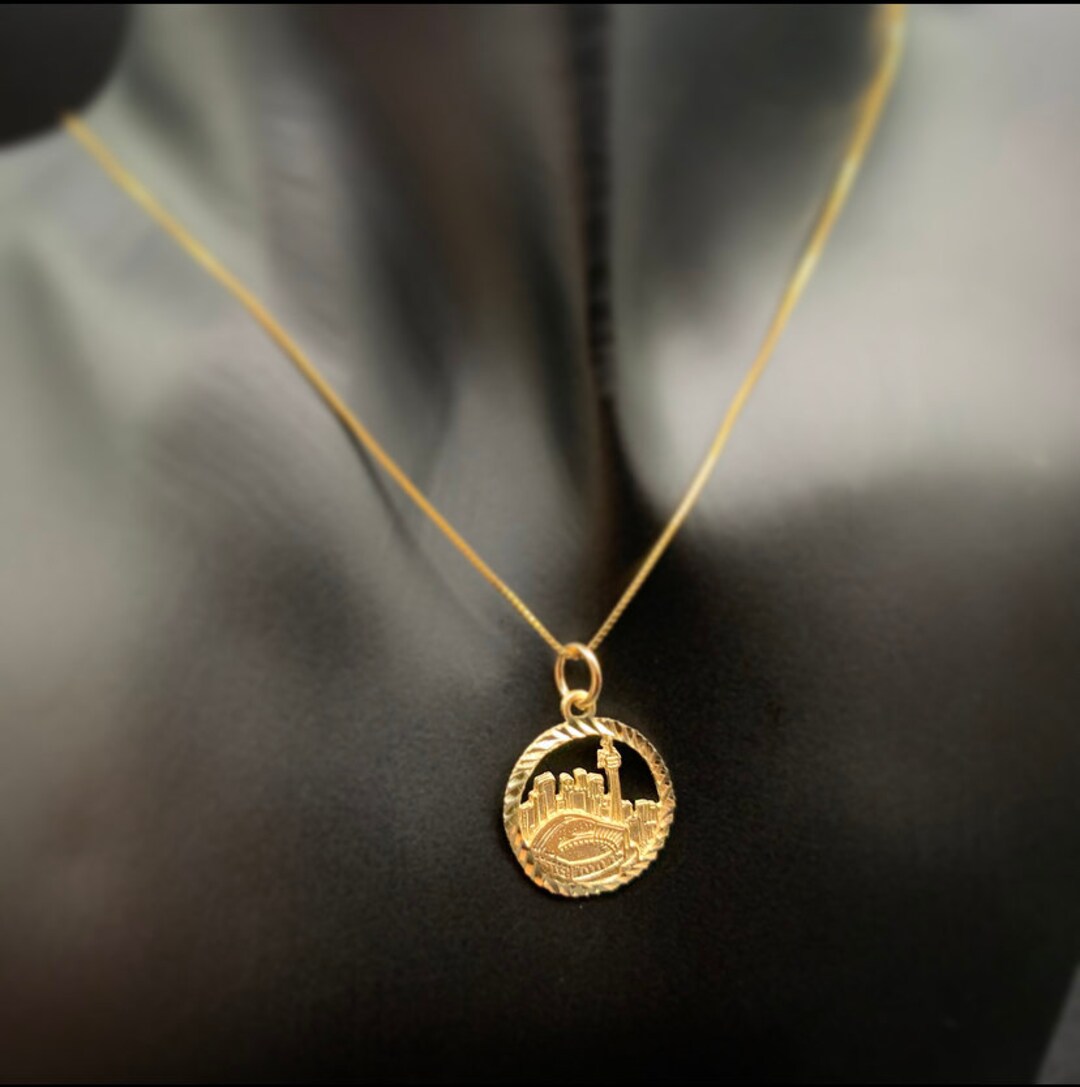 10K Gold Toronto Skyline Pendant, Gold Toronto Skyline Charm,toronto ...