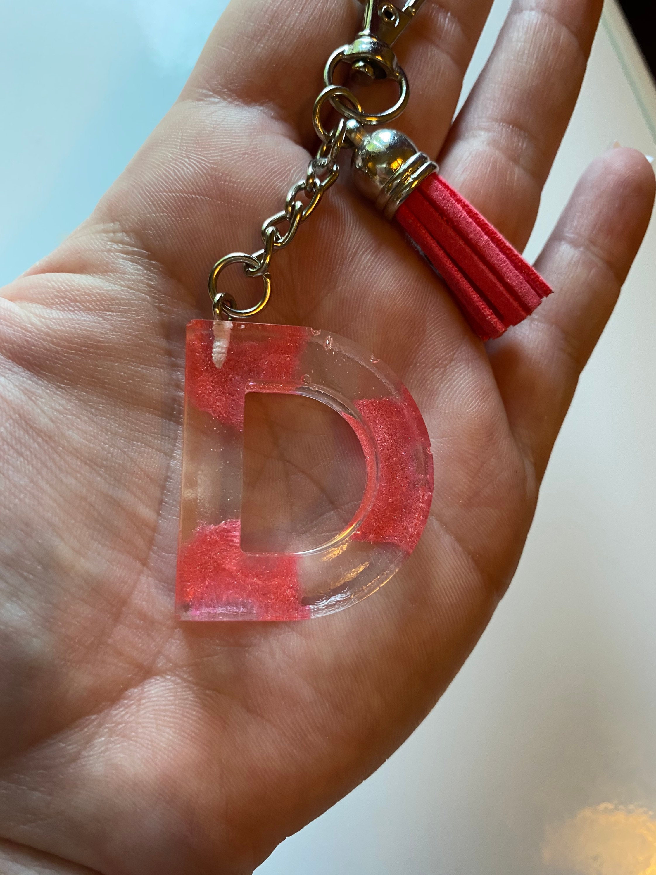 Letter D alphabet letter keychain | Etsy