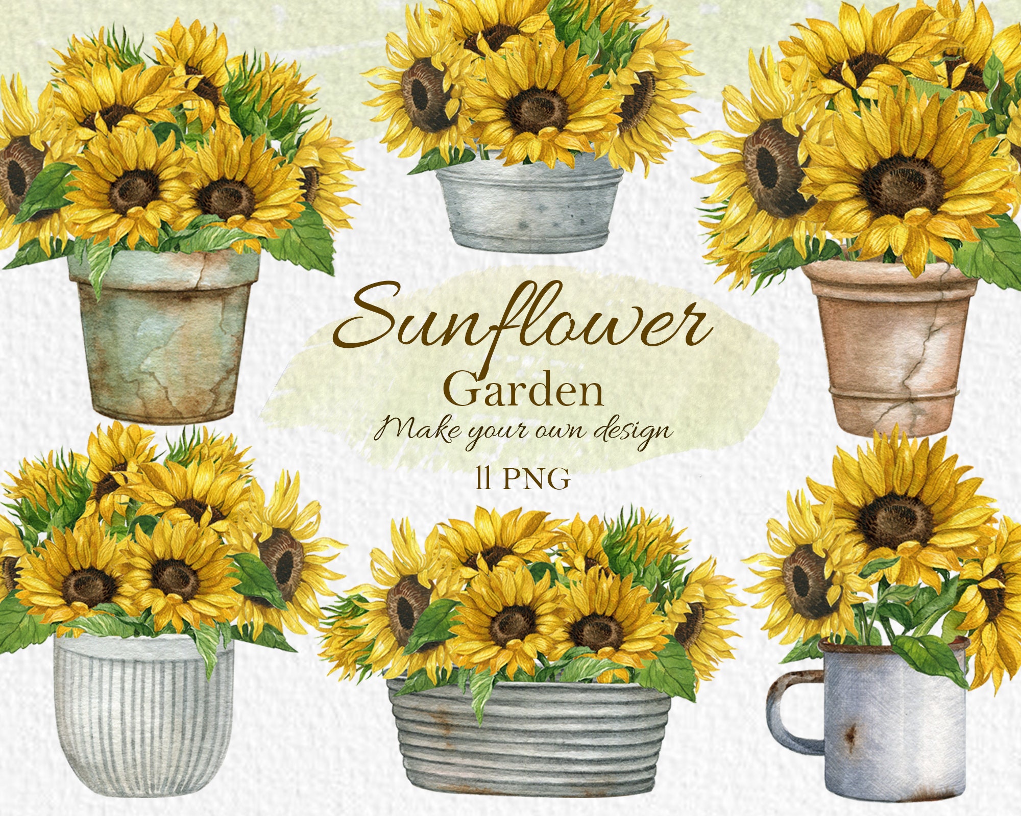 Sunflower Garden Clipart
