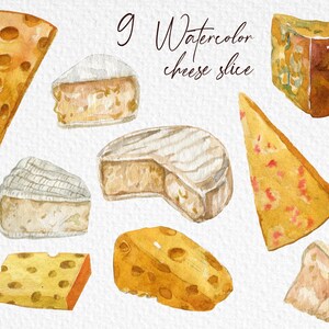 Watercolor Wine & Cheese Clipart,picnic Food Clipart,cheese Board ...