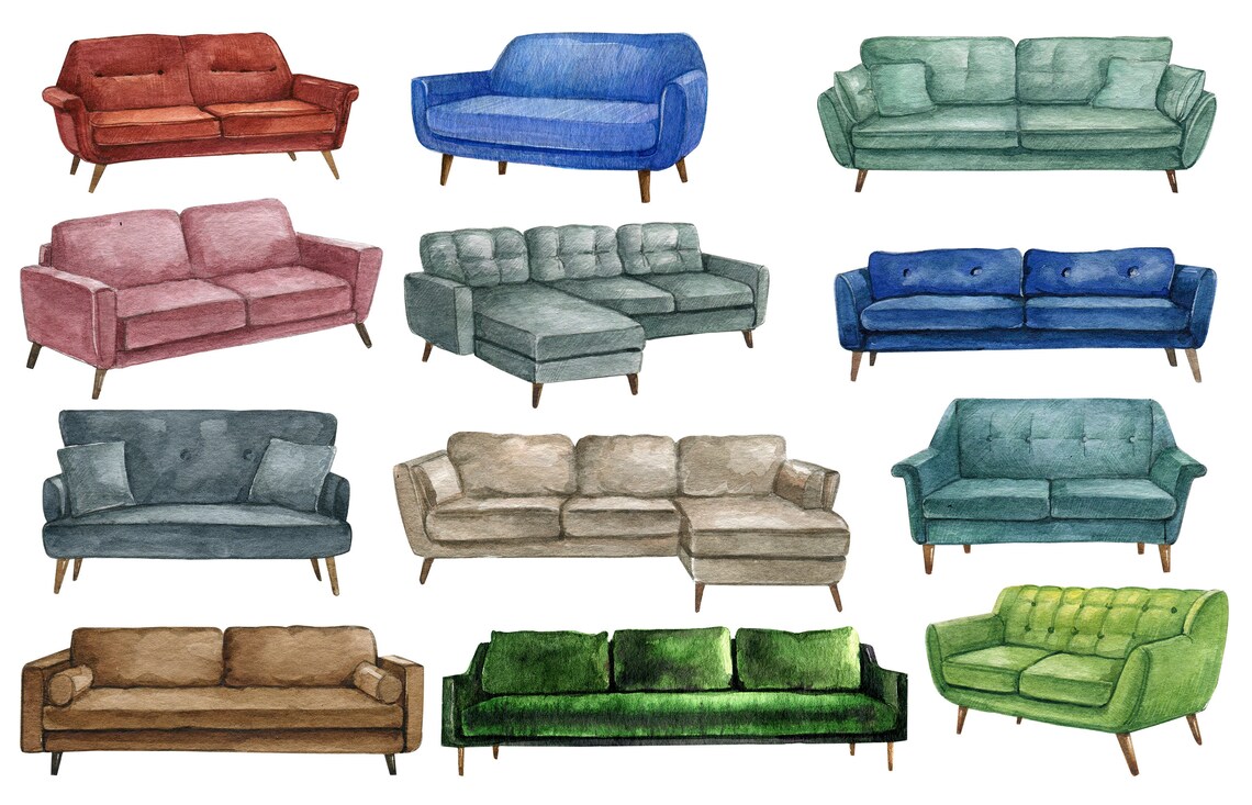 Furniture Bundle Set Interior Modern Furniture - Etsy