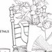 Spring Gardening Adult Coloring Page, Farmhouse Cottage Core Coloring ...