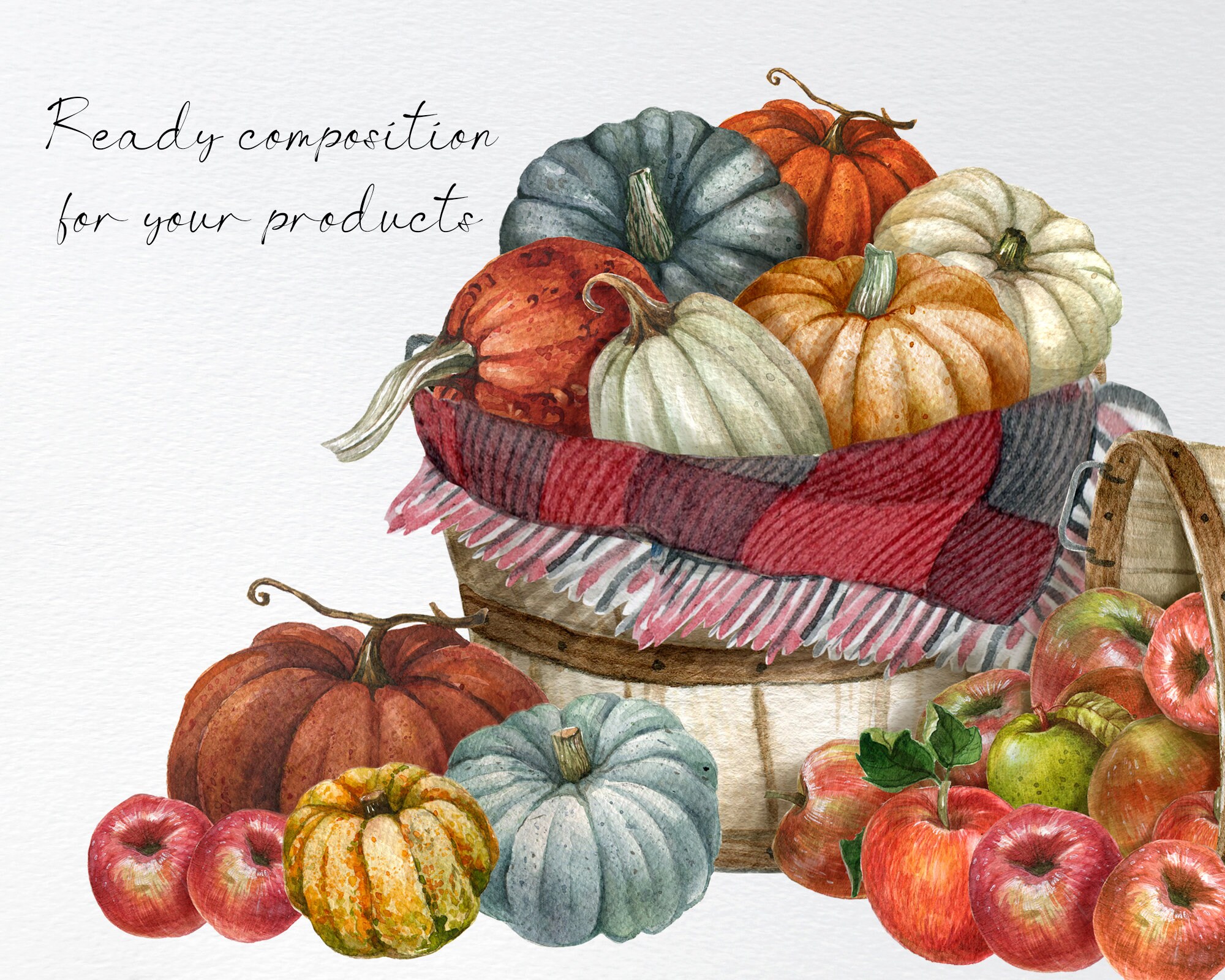 Thanksgiving Day Clipart. Watercolor Premade Fall Decor - Etsy