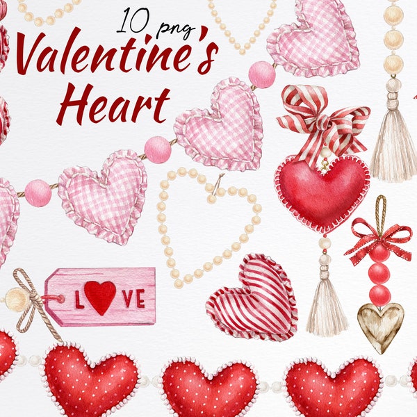 Valentine Heart Clipart - Etsy