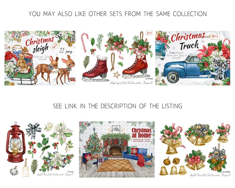 Watercolor Santa Letters Clipart.vintage Christmas Santa Mail Clipart ...