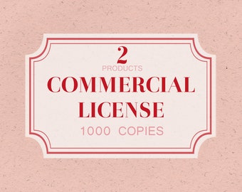 LIMITED Commercial License for 5 Products. NO Credit Required. CL - Etsy
