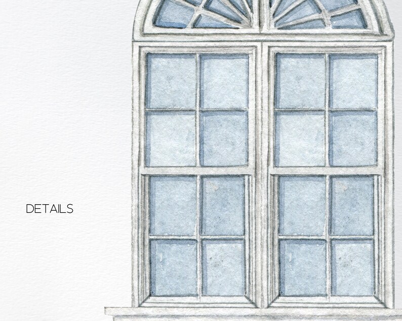 Watercolor Window Clipart, Shabby Window, Countryside House, Farmhouse ...