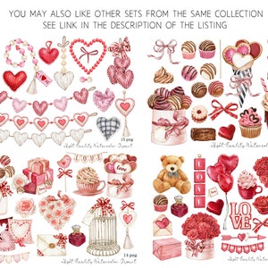 Watercolor Valentines Clipart.red Roses Bouquet Clipart,teddy Bear Png ...