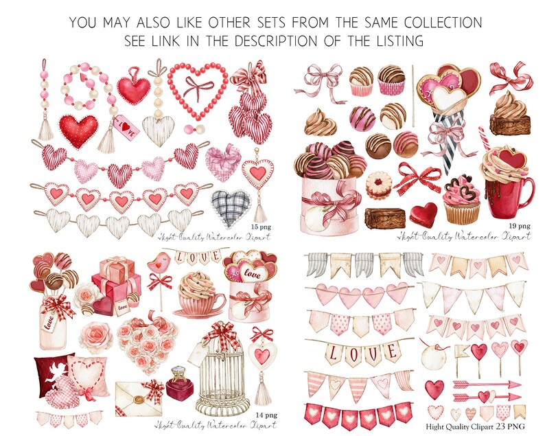 Pink Sweets Clipartbiscuits Clipart Watercolor Bakery - Etsy