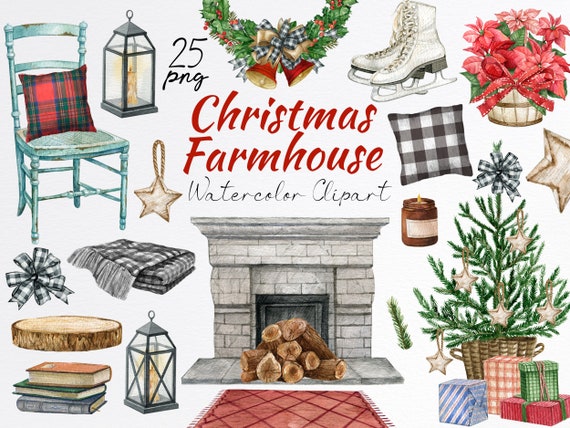 Clip Art Homes Decorated For Christmas