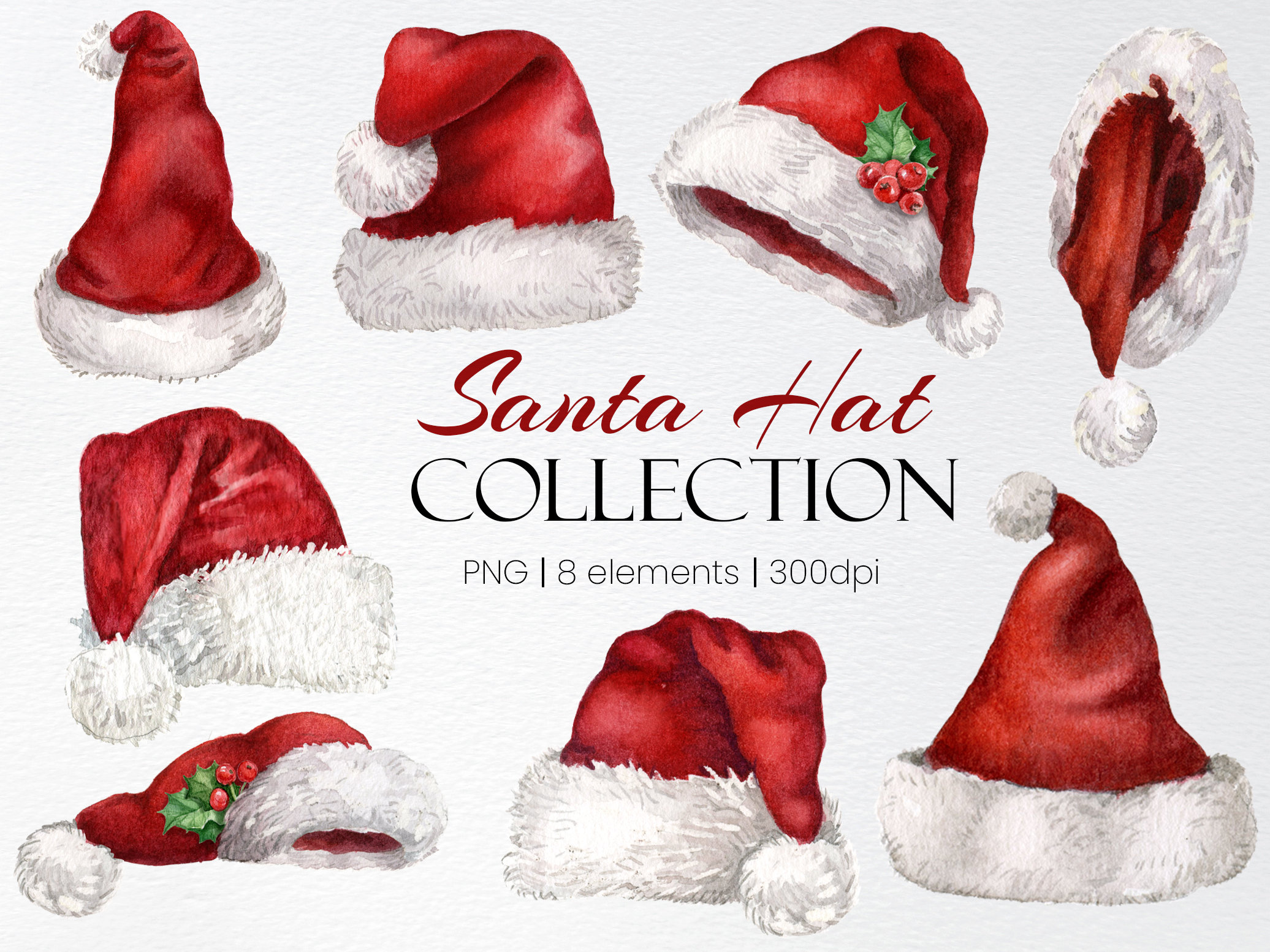 Santa Curling Clipart