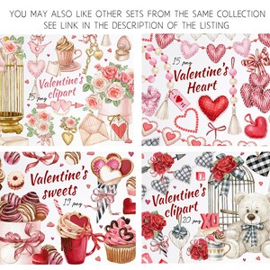 Watercolor Valentines Clipart.red Roses Bouquet Clipart,teddy Bear Png ...