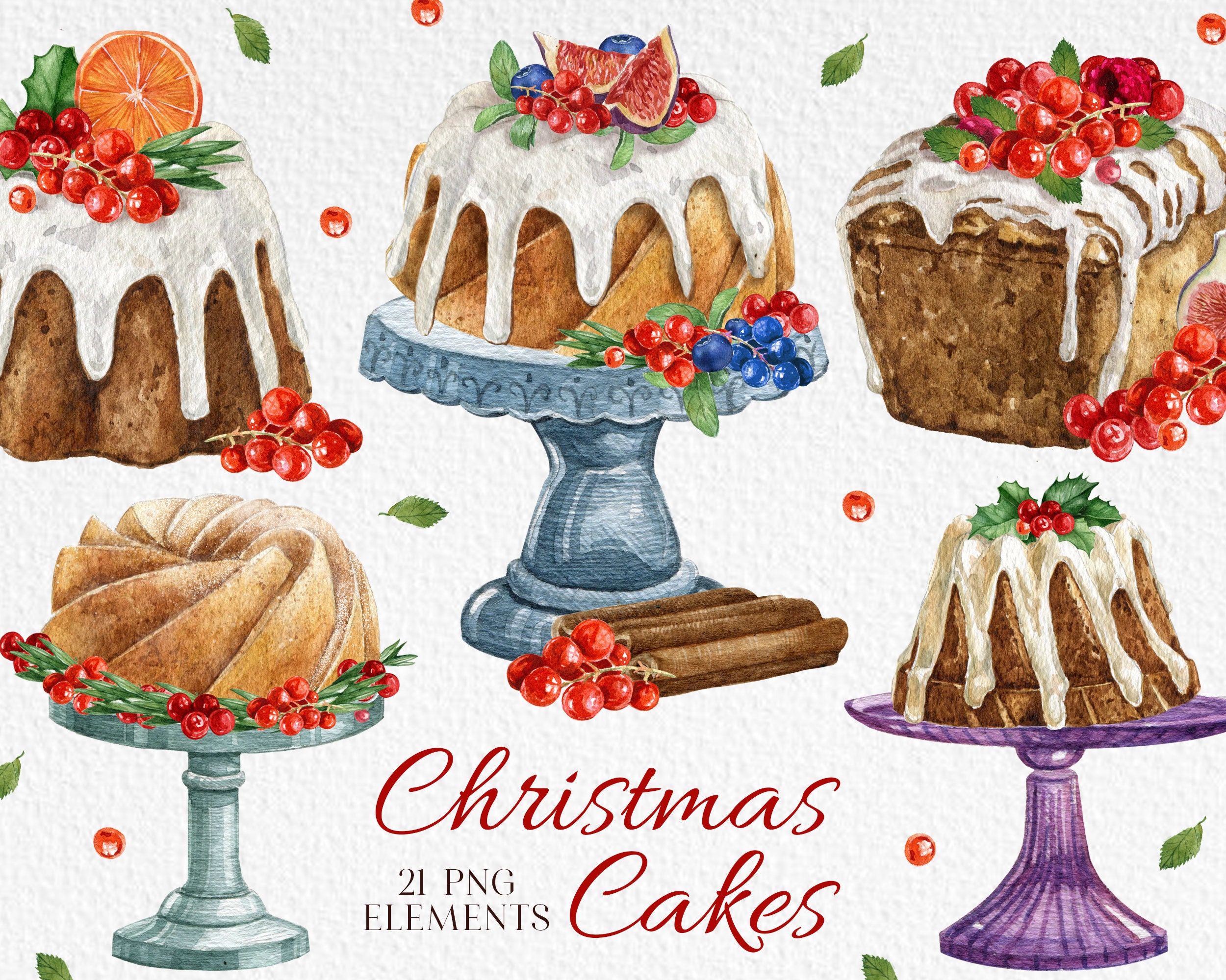 Christmas Cake Clipart