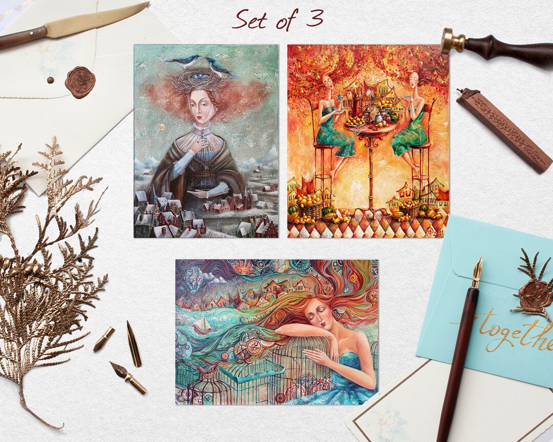 Fairy Magical Postcard,unique Hand-made Art Print Card,singles or Set ...