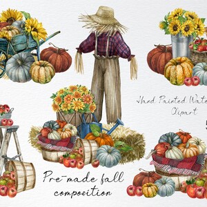 Thanksgiving Day Clipart. Watercolor Premade Fall Decor - Etsy