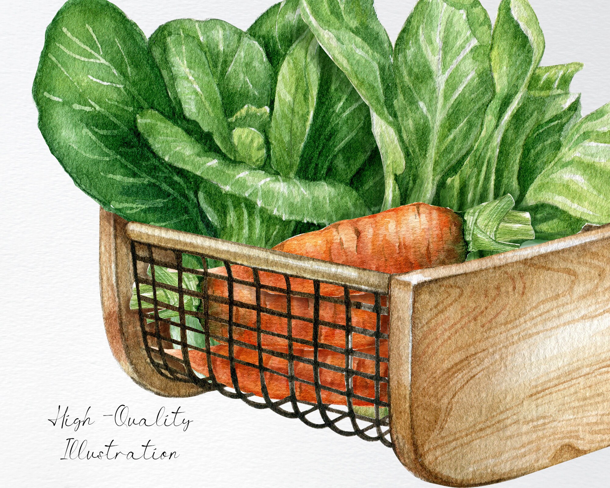 Watercolor Garden Tools Clipartcountry Farm - Etsy