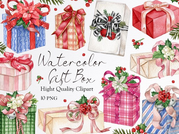 Christmas Gift Boxes Clip Art