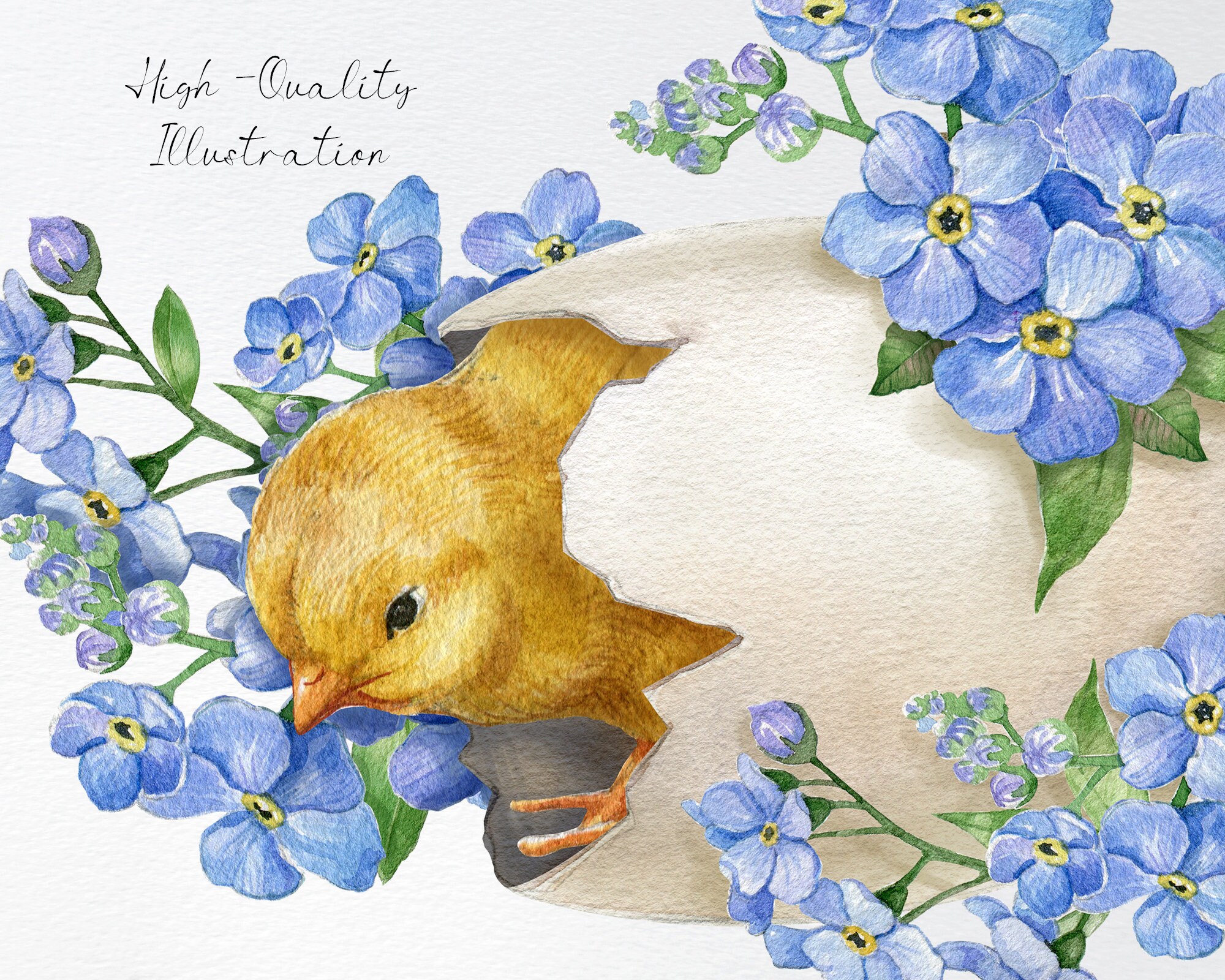 Watercolor Easter Clipart Easter Bunny Clipart Egg Basket - Etsy